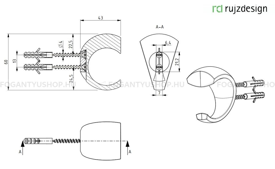 RUJZ DESIGN - Fogas - on 2120 MCrL - Fogantyushop