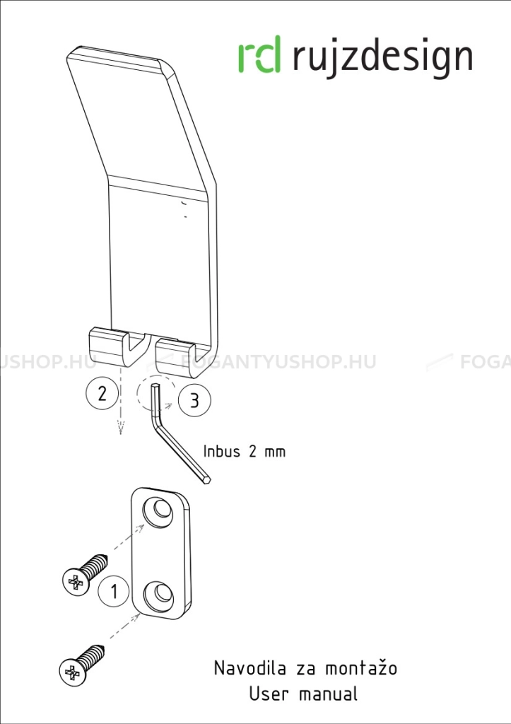 RUJZ DESIGN - Fogas - on 2187A Vint - Fogantyushop