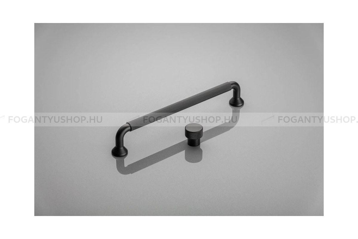 GTV Gomb fogantyú - STRUCTURE - Matt fekete 20M - Fogantyushop