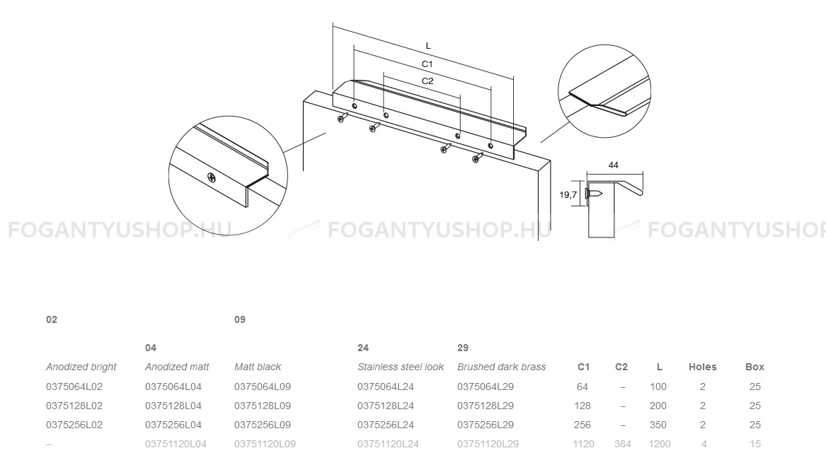 VIEFE - VANN - Fogantyú - 0375064L02 - Fogantyushop VIEFE - VANN - Fogantyú - 0375064L02 - Fogantyushop