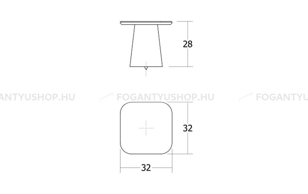 VIEFE - PRISM - Gomb fogantyú - 0638032ZM2 - Fogantyushop